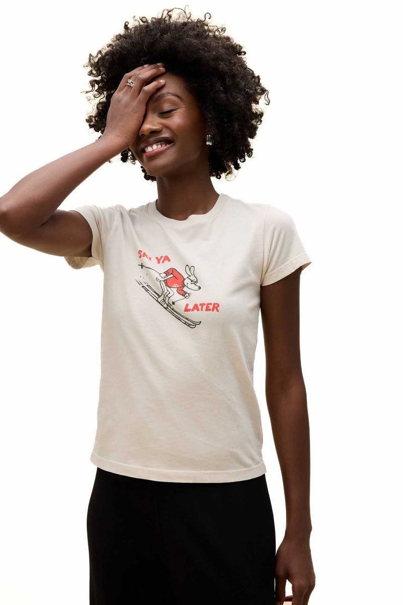 Daydreamer | Ski Ya Later Headliner Tee - Dirty White - Women's ...