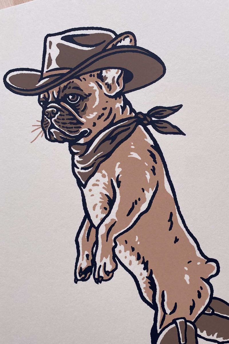 Sam Larson | Frenchie Outlaw - 8x10in Signed Silkscreen Print – Montana ...