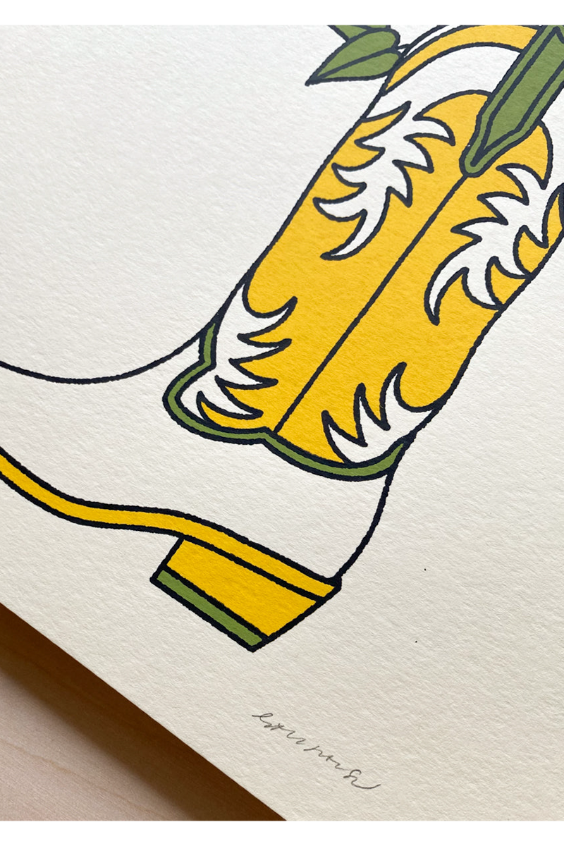 Sam Larson | Rose Boot - Signed 8x10in Silkscreen Print – Montana ...