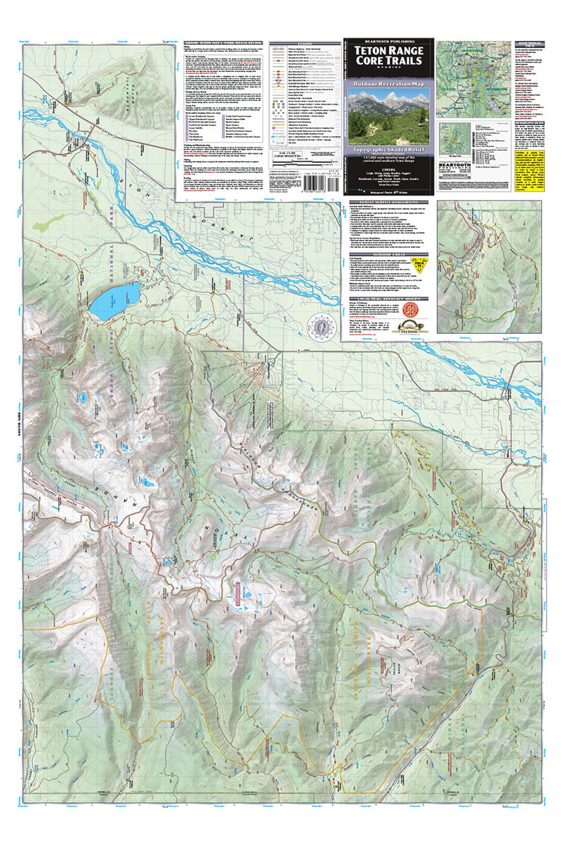 Beartooth Publishing | Teton Range Core Trails Map – Montana Supply Co.