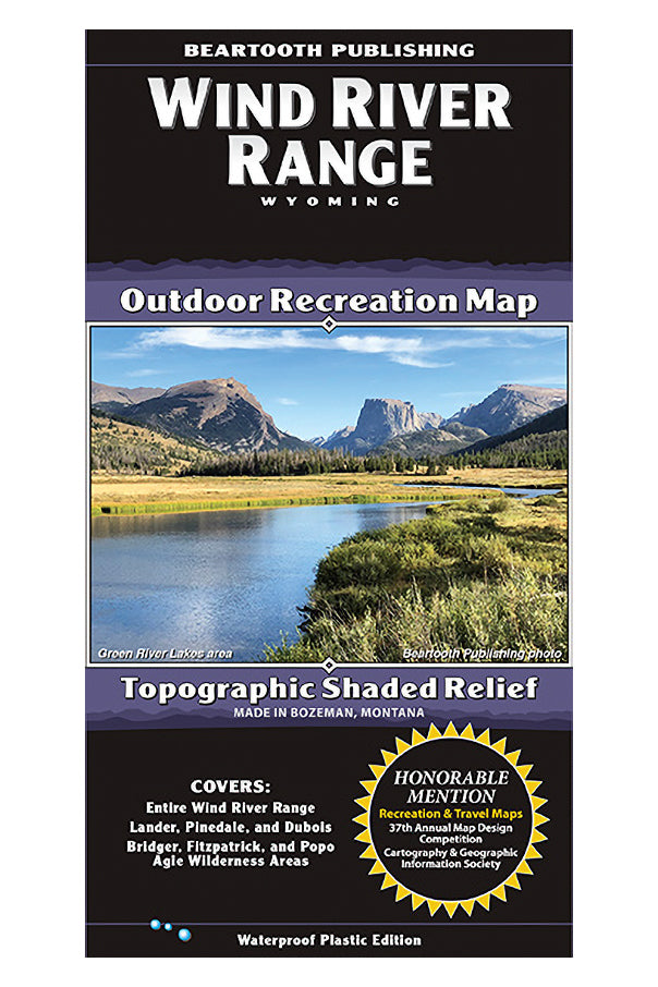Mapa De La Reserva De Wind River Wind River Mountain Range Range